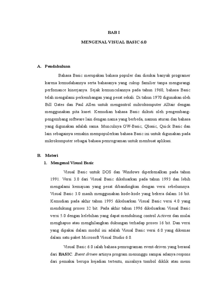 Modul Visual Basic | PDF