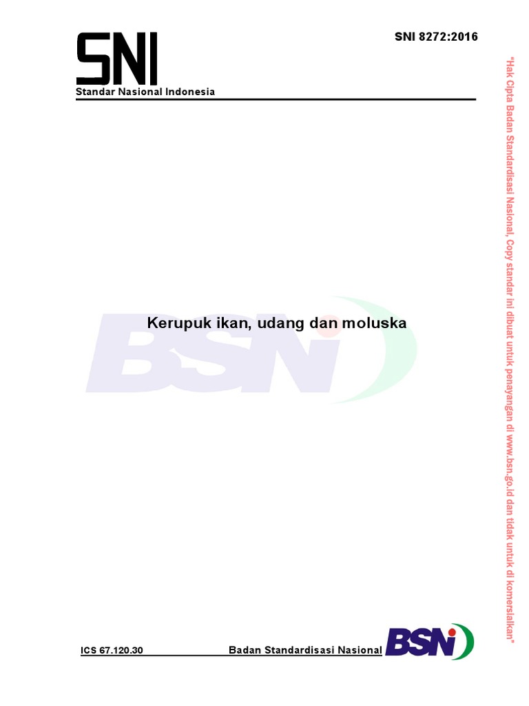 8697 - Sni 8272-2016 | PDF