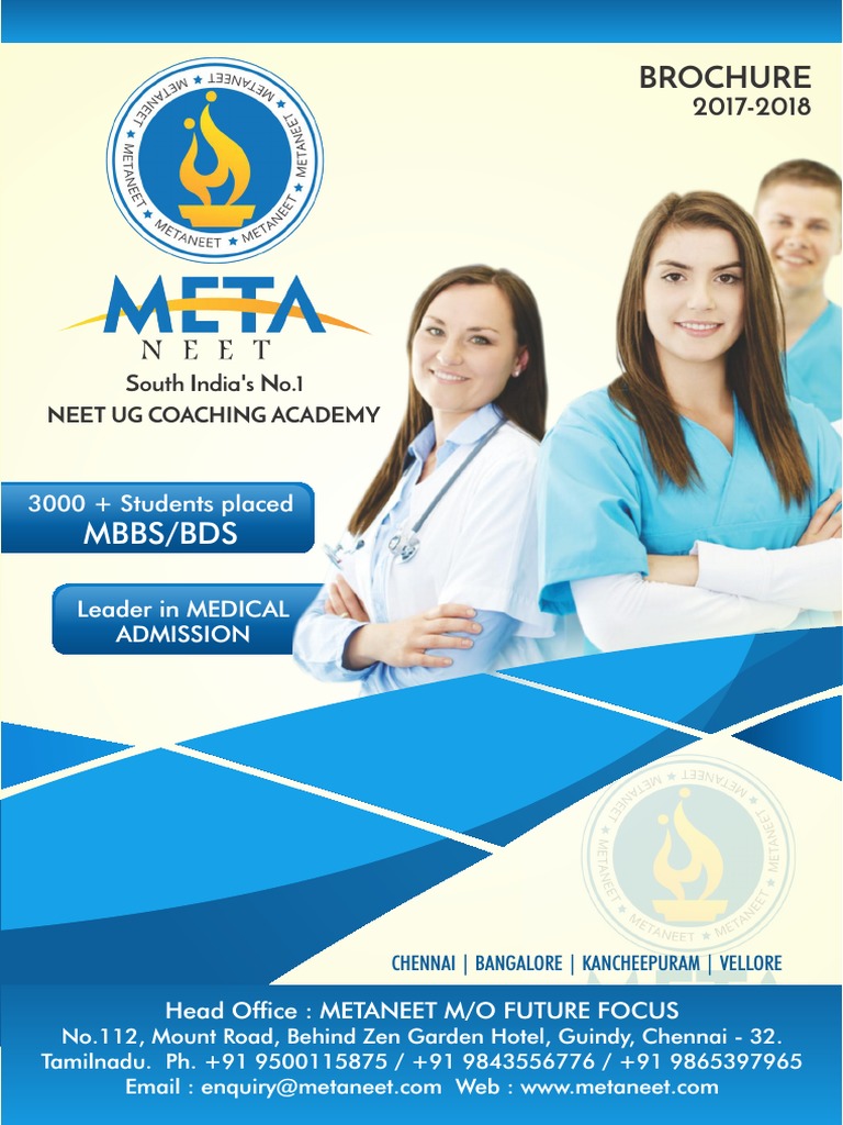 1176058582meta Neet Brochure Final | PDF | Qualifications | Science ...