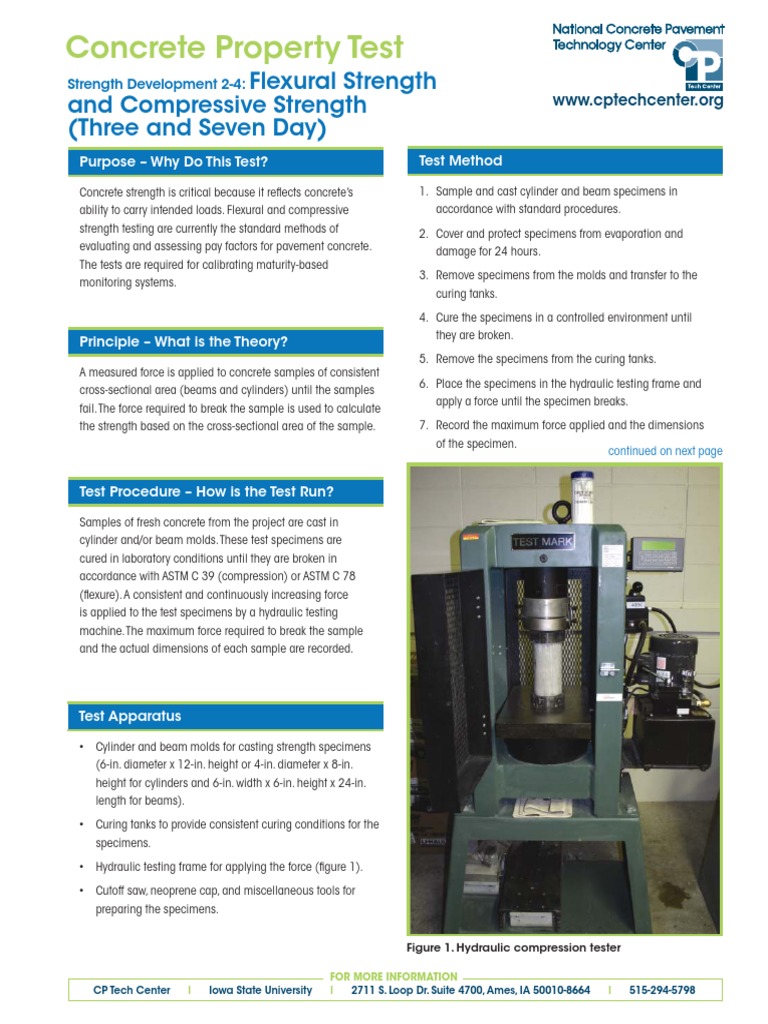 Concrete Property Test: Flexural Strength and Compressive Strength ...