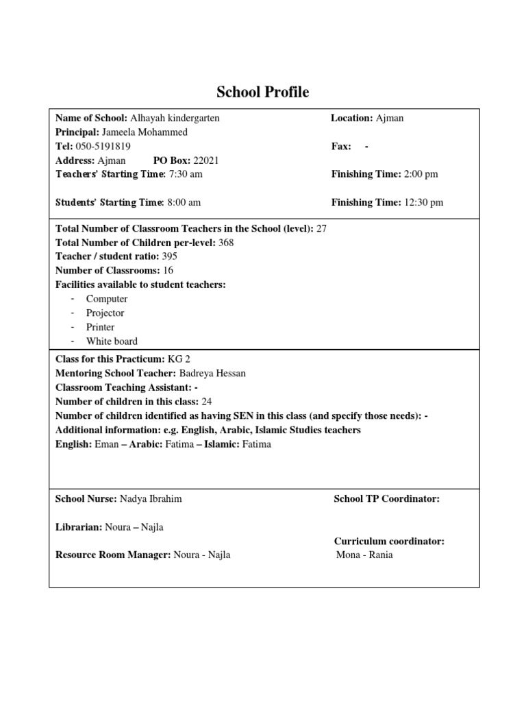 School Profile | PDF