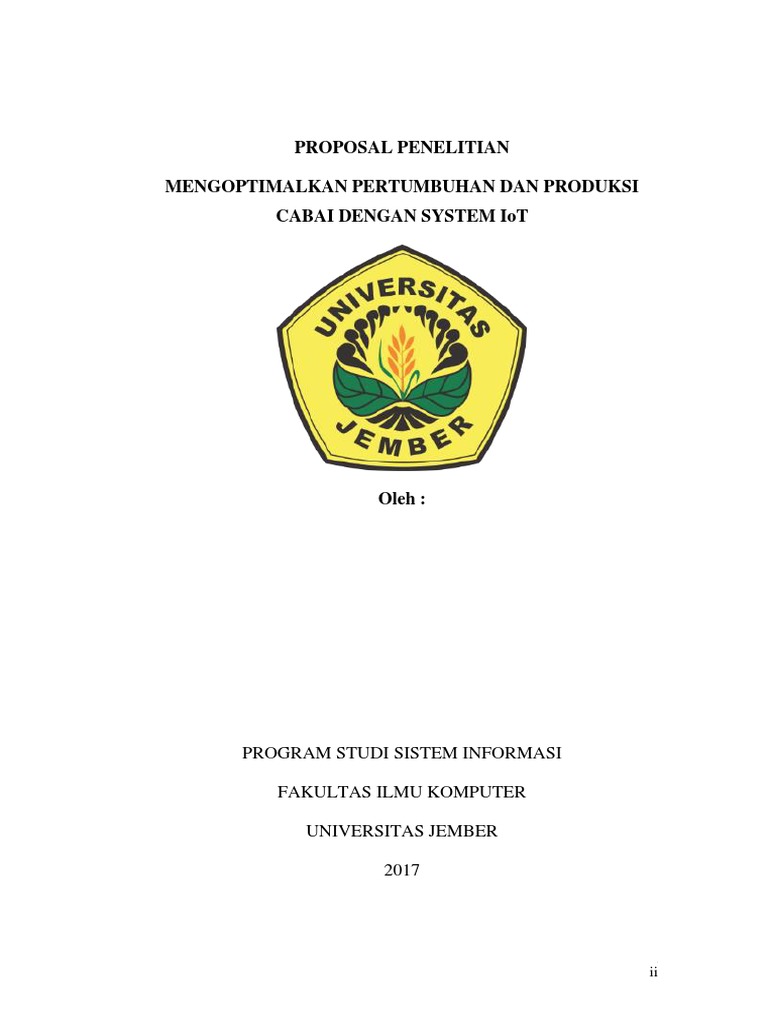 Proposal IoT untuk Optimalkan Cabai | PDF