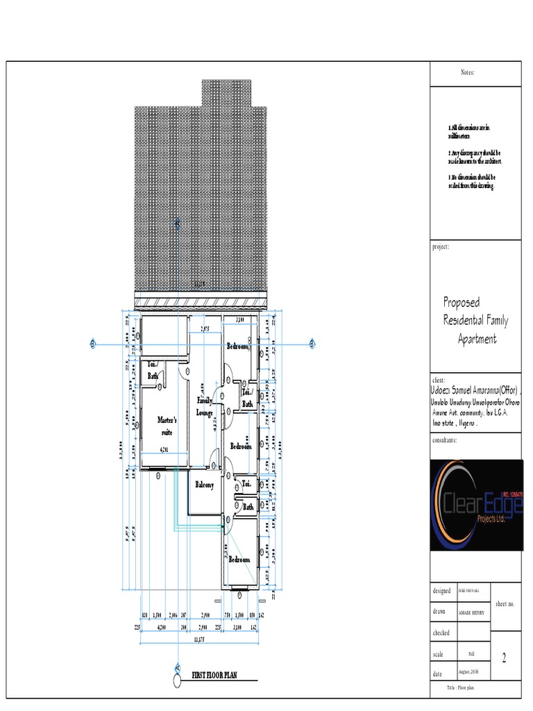 Proposed Residential Family Apartment: Notes | PDF | Design