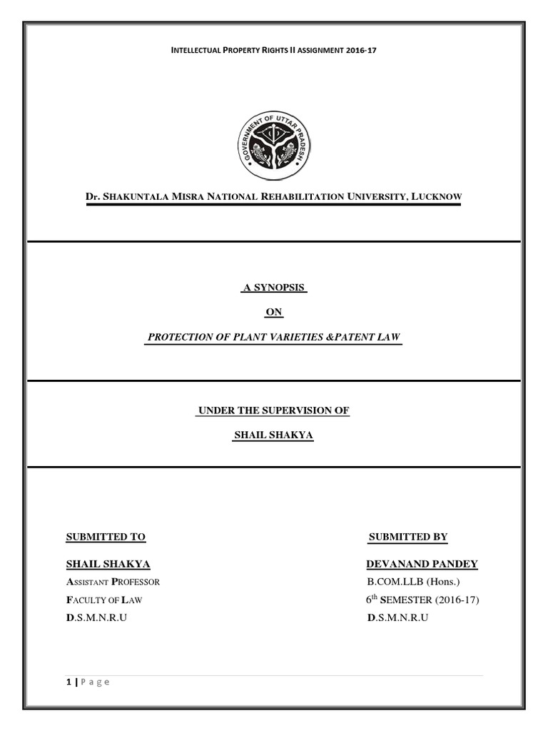 Synopsis IPR | Intellectual Property | Patent