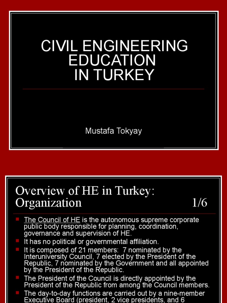 Civil Engineering Education in Turkey | PDF