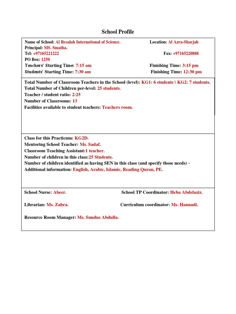 School Profile | PDF