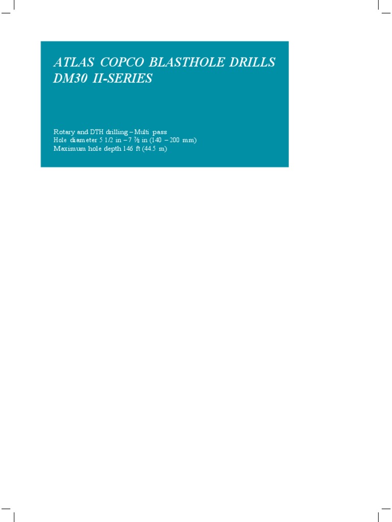 DM30 - II - US - High Res | PDF | Drilling Rig | Drilling