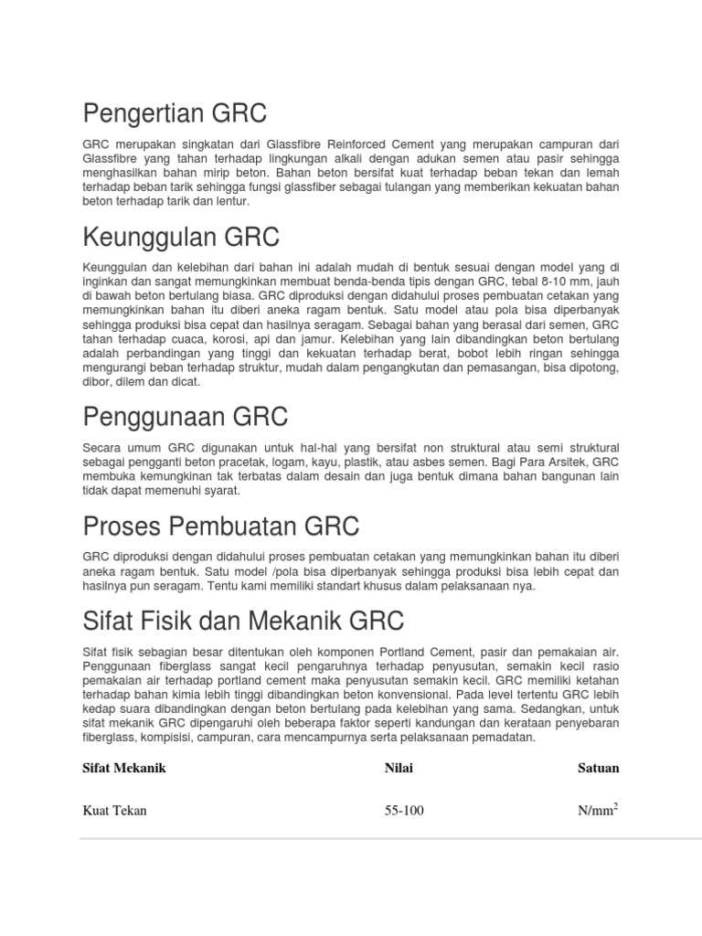 Keunggulan dan Penggunaan GRC | PDF | Teknologi & Rekayasa