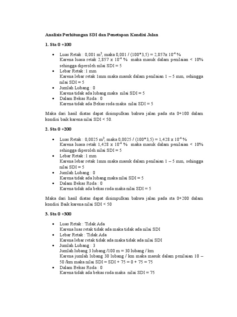 Perhitungan SDI | PDF