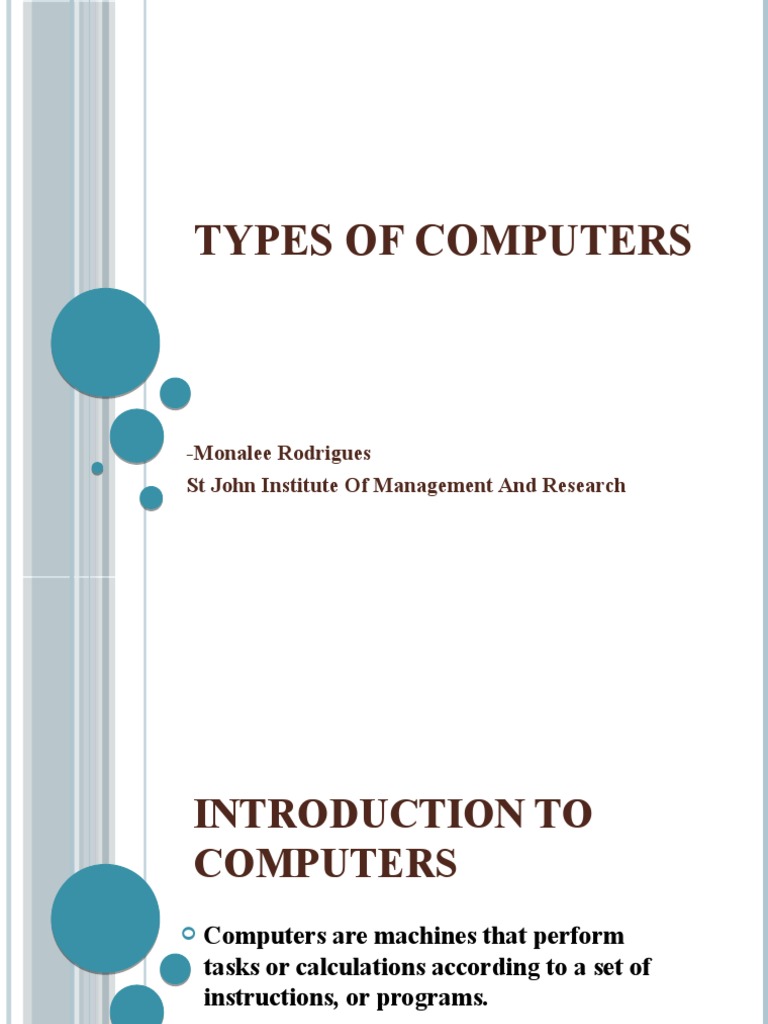 Types of Computers Explained | PDF | Computer Hardware | Personal Computers