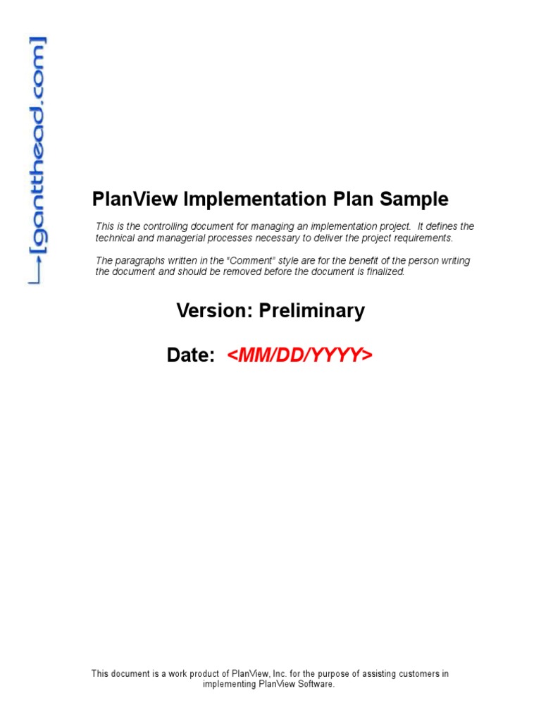PIP Sample | Implementation | Project Management
