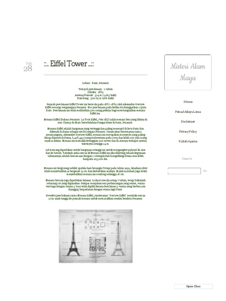 Misteri Alam Maya - .. Eiffel Tower .. | PDF