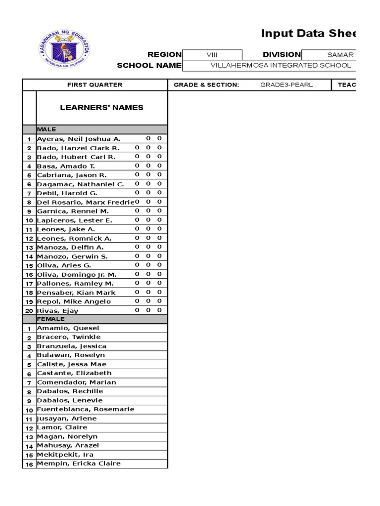 Grade 3 - 1st Quarter | PDF