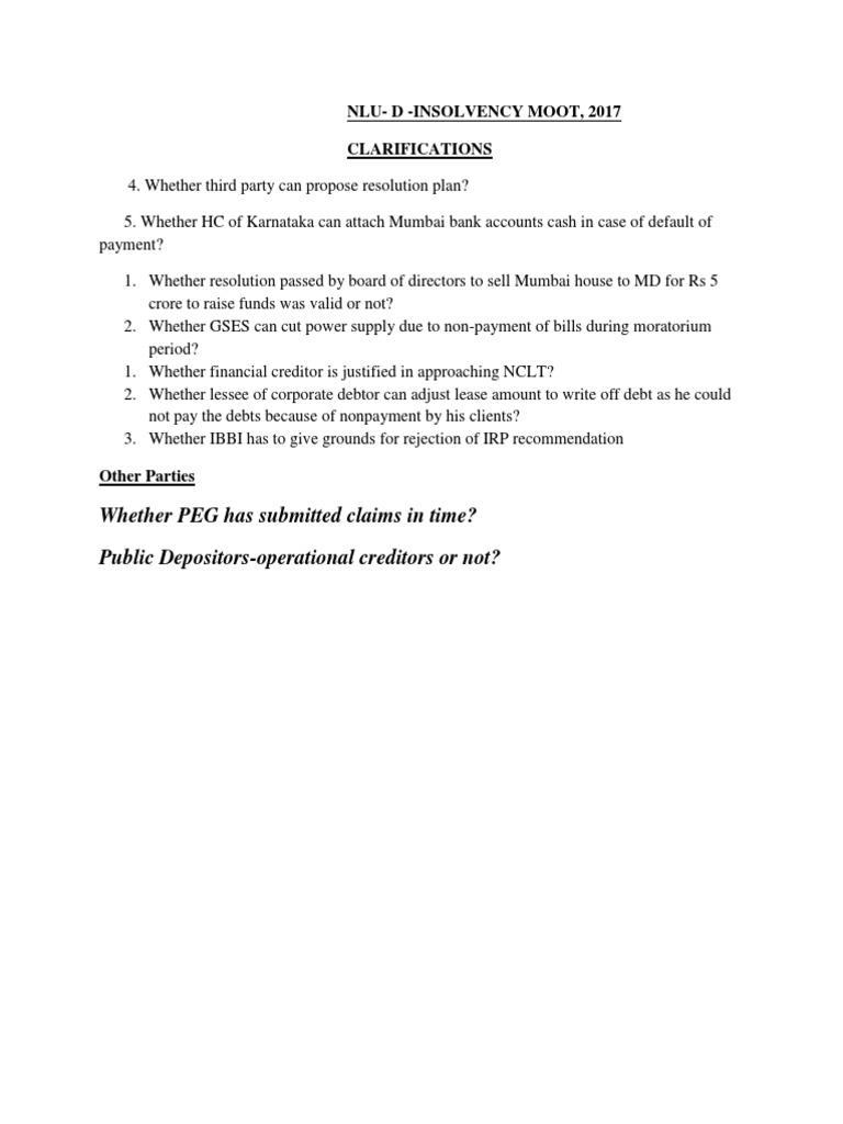 Clarifications | PDF