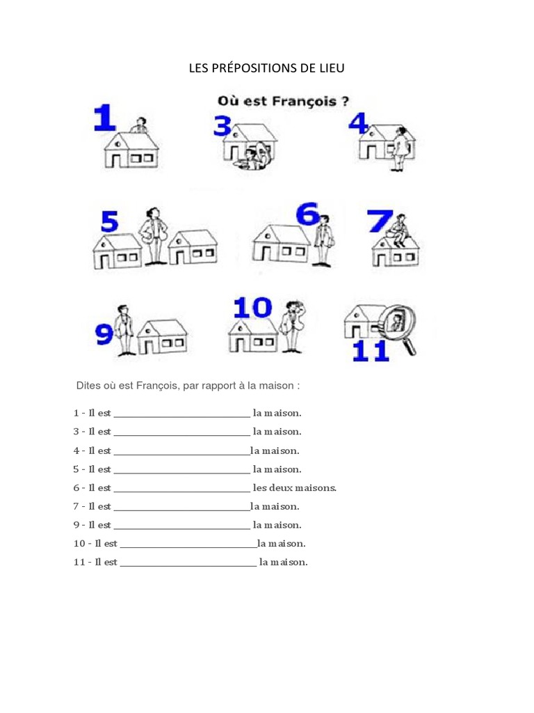 Prépositions de lieu en français | PDF