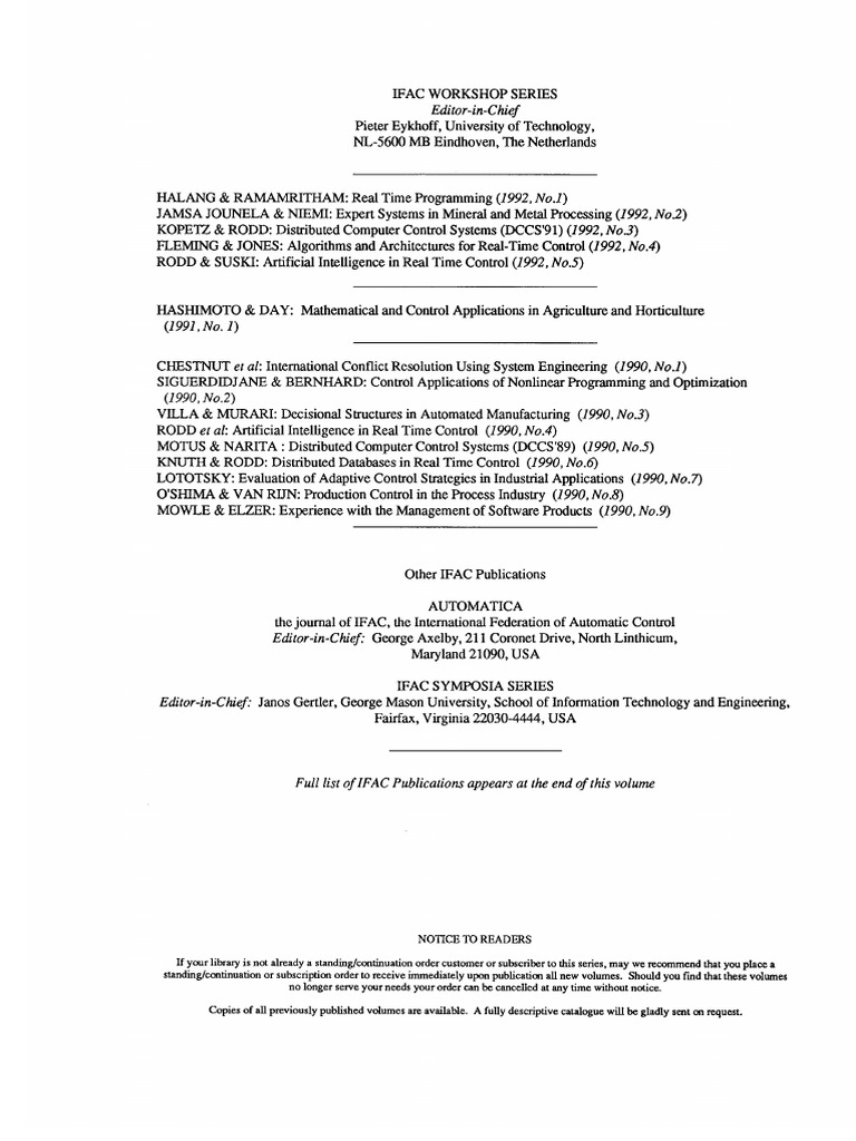 Expert Systems in Mineral and Metal Processing-Elsevier LTD, Pergamon ...