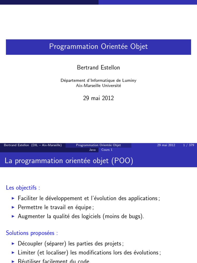 Cours PDF | PDF | Interface (Informatique) | Java (Langage de programmation)