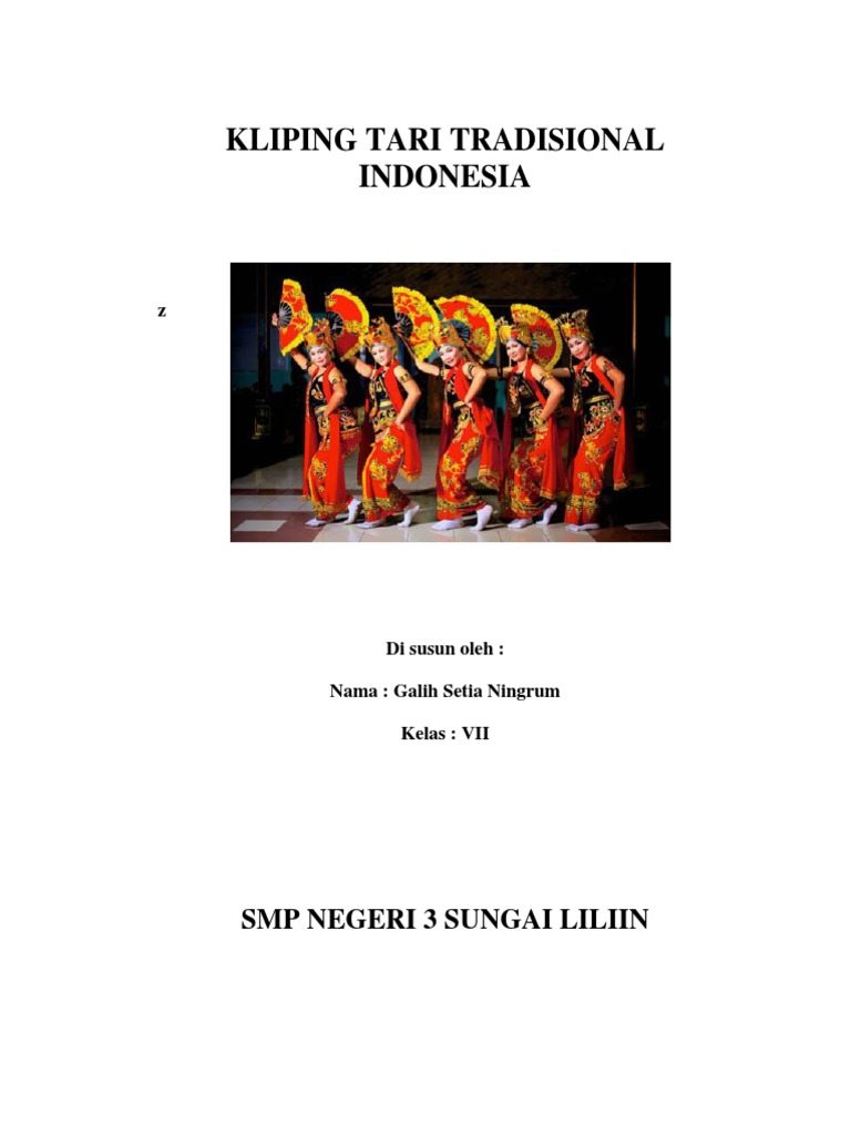 Kliping Tari Tradisional Indonesia | PDF