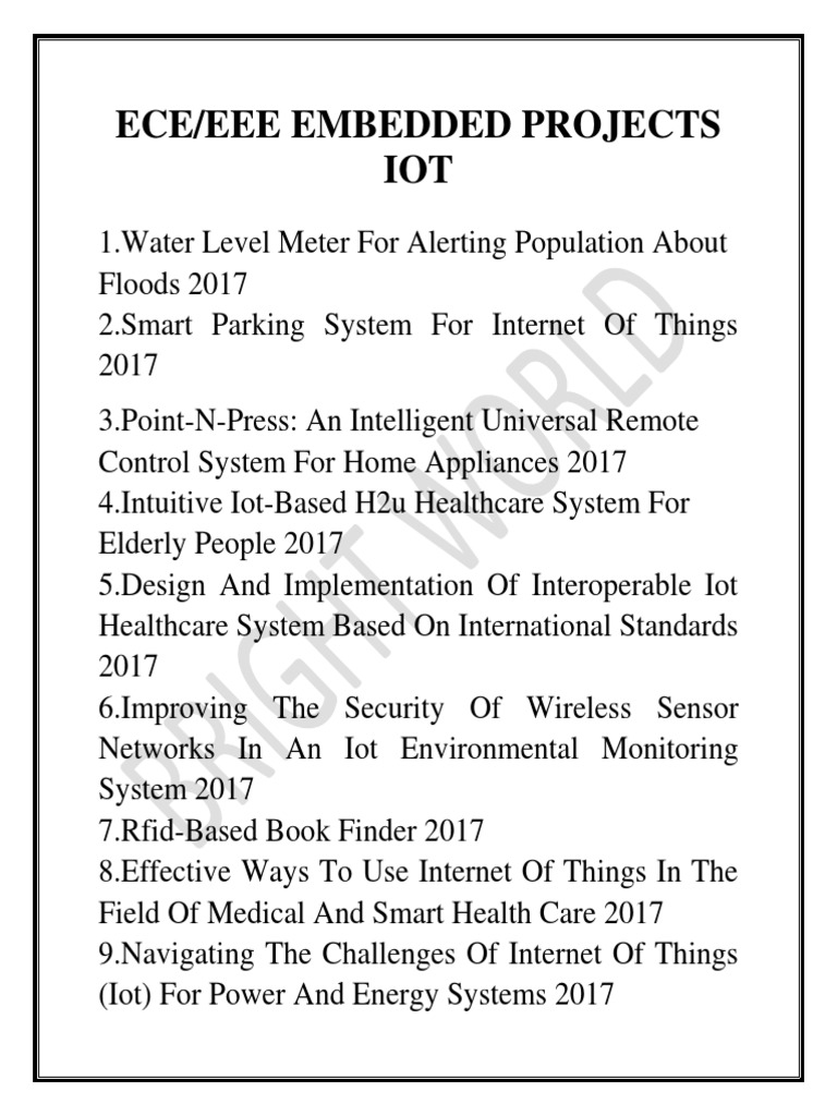 Embedded Iot Projects | PDF