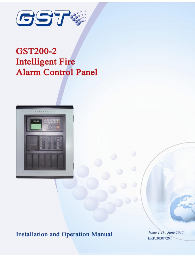 GST200-2 Intelligent Fire Alarm Control Panel Issue 1.11 PDF | PDF ...
