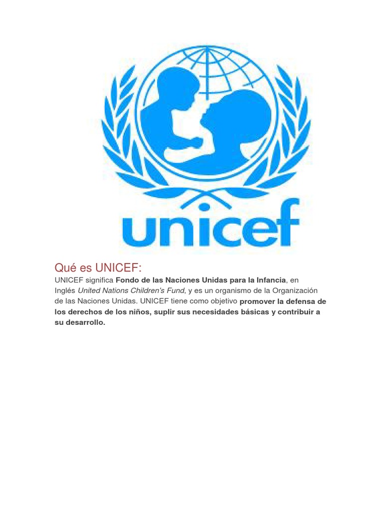 Qué Es Unicef | PDF
