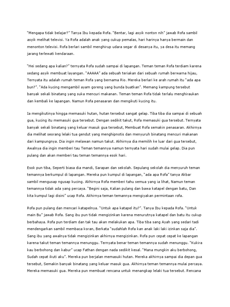 Cerpen Pahlawan Kampung | PDF