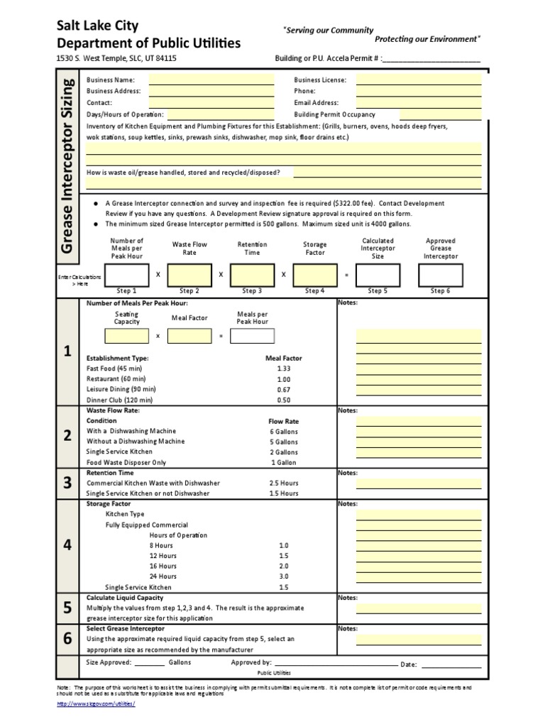 Grease Interceptor | PDF | Kitchen | Restaurant And Catering