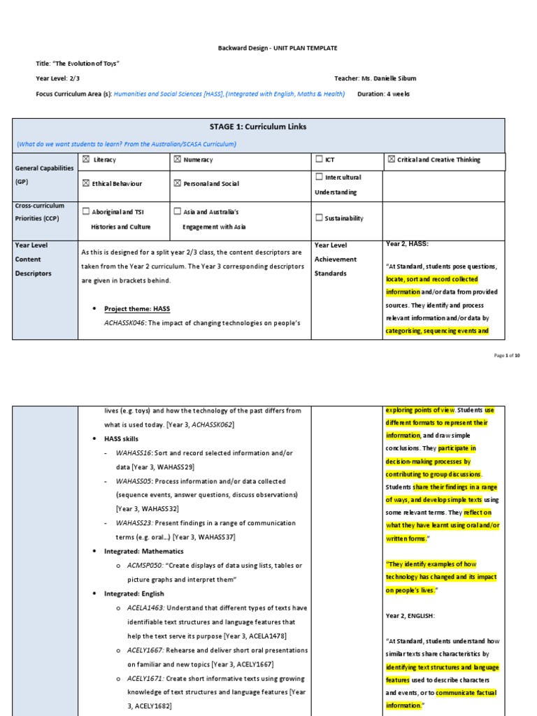 Unit Plan Template | PDF | Educational Assessment | Rubric (Academic)