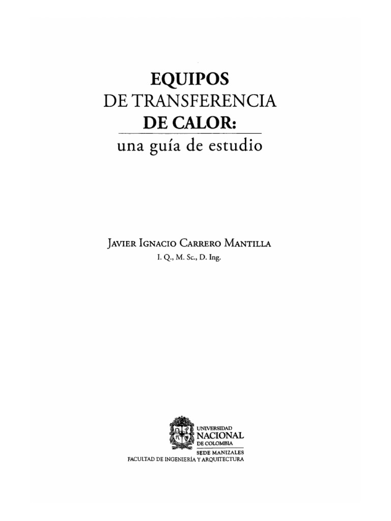 Transferencia de Calor PDF | PDF | Conduccion termica | Intercambiador ...