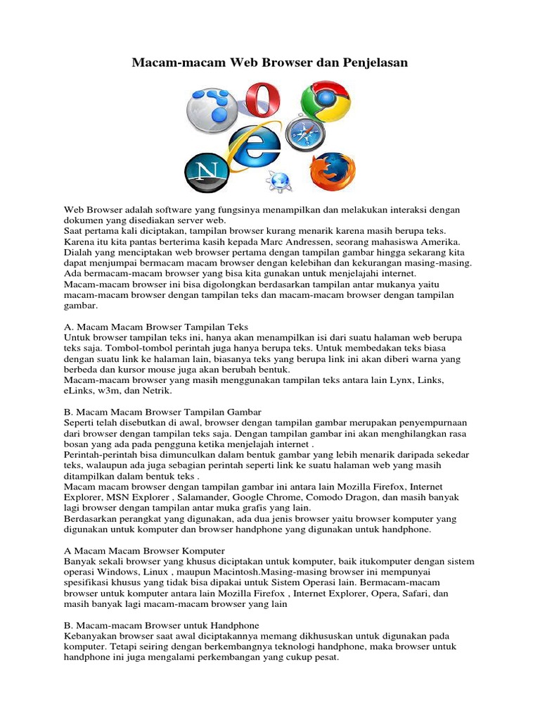 Macam Macam Browser | PDF