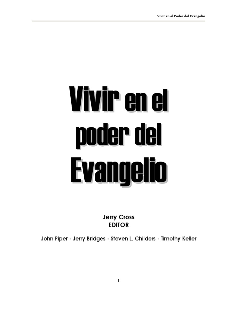 Libro - Vivir en El Poder Del Evangelio - Jerry-Cross PDF | PDF ...