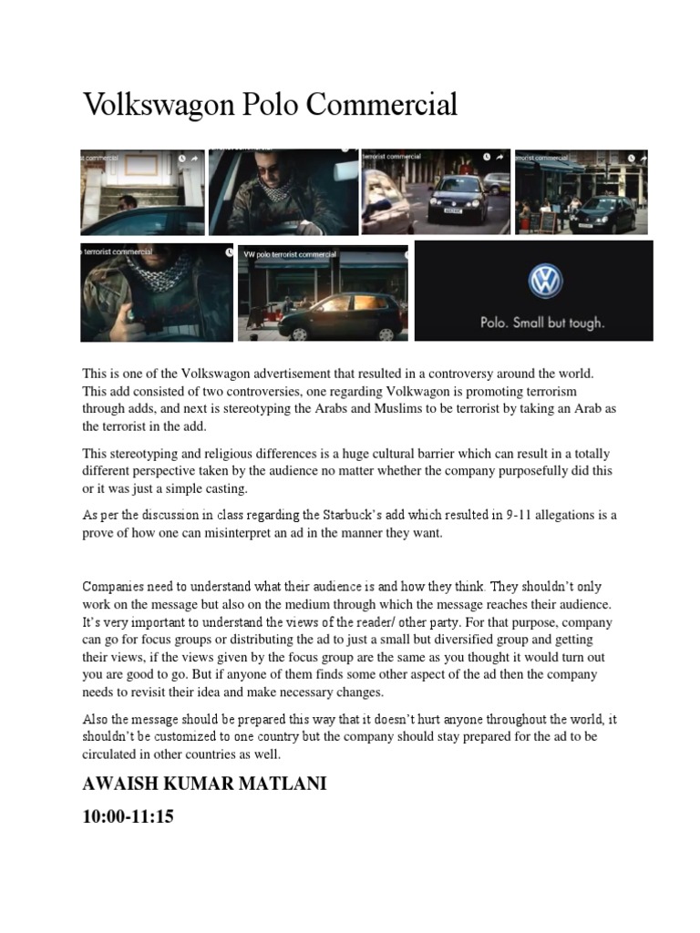 Volkswagon Polo Commercial | PDF