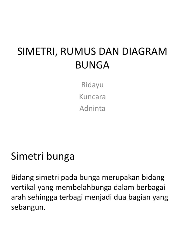 Simetri, Rumus Dan Diagram Bunga | PDF