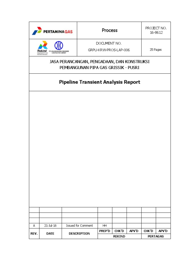 Transient Report RevA Final | PDF | Barrel (Unit) | Pipeline Transport