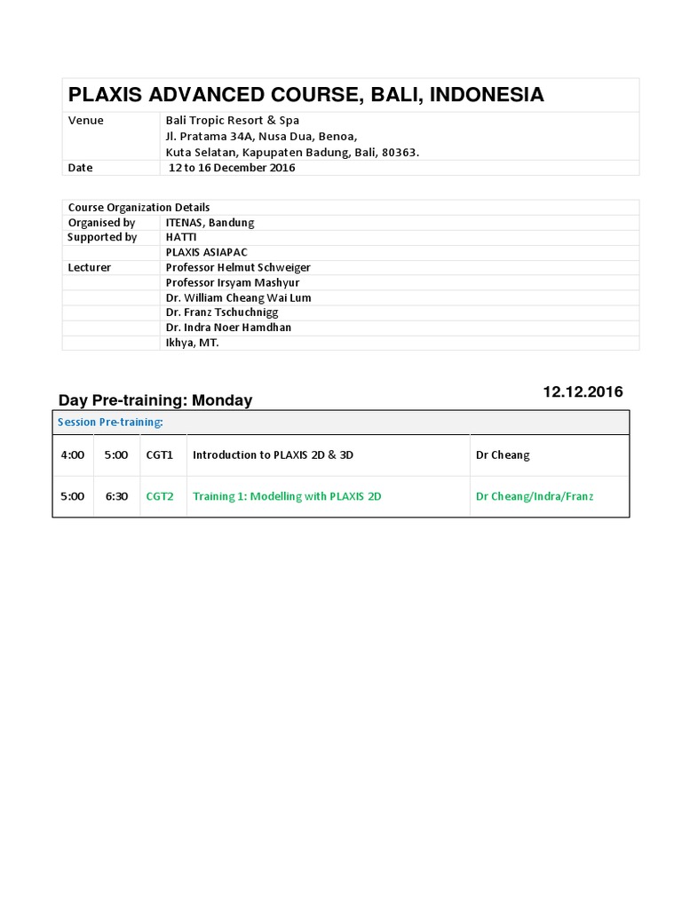 Plaxis Advanced Bali 20161208 R7 INH | PDF | Deep Foundation ...