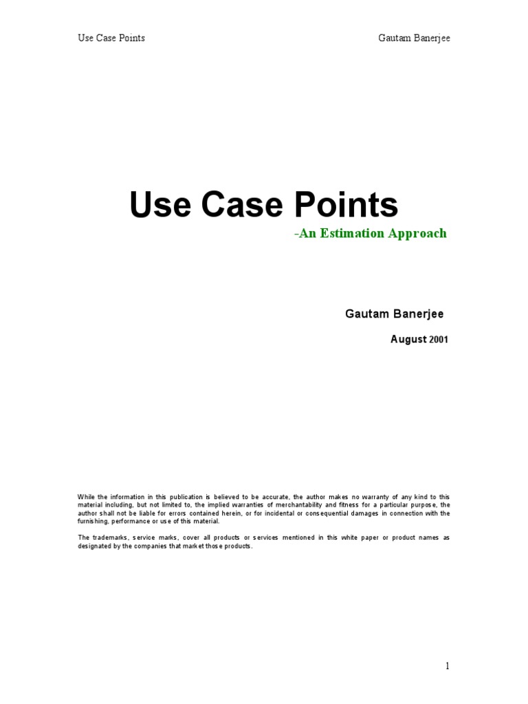 Use Case Points | PDF | Systems Science | Information Technology