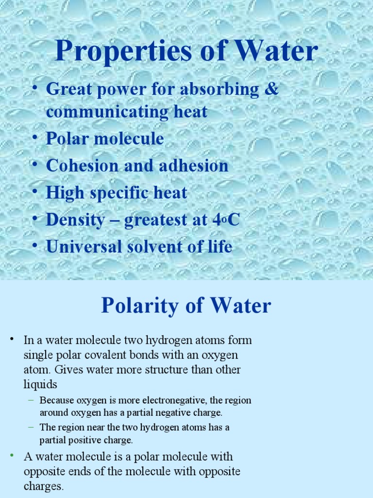 Properties of Water | PDF | Properties Of Water | Acid
