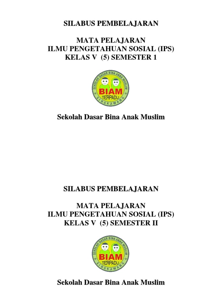 Cover Silabus Pembelajaran | PDF