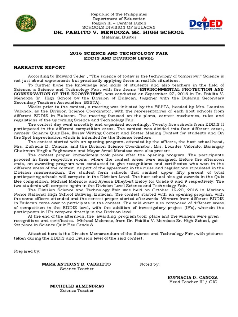 Sci Fair Narrative | PDF | Learning