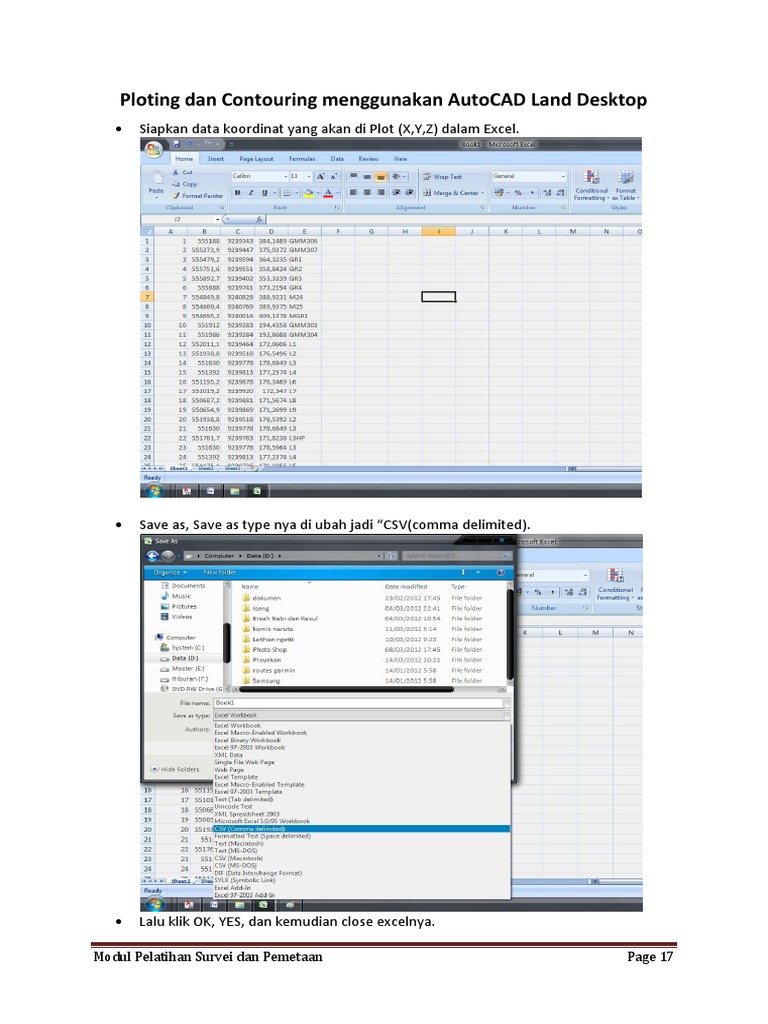 4 Ploting Dan Conturing Menggunakan AutoCAD Land Desktop | PDF | Metode ...