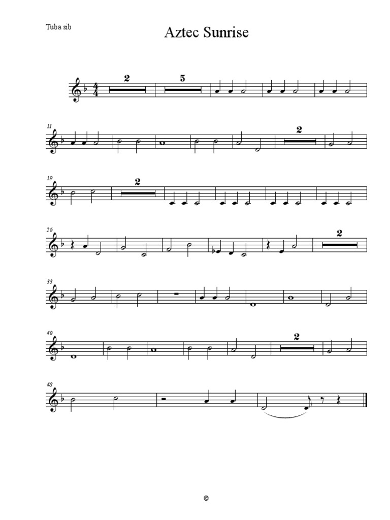 Aztec Sunrise Tuba | PDF
