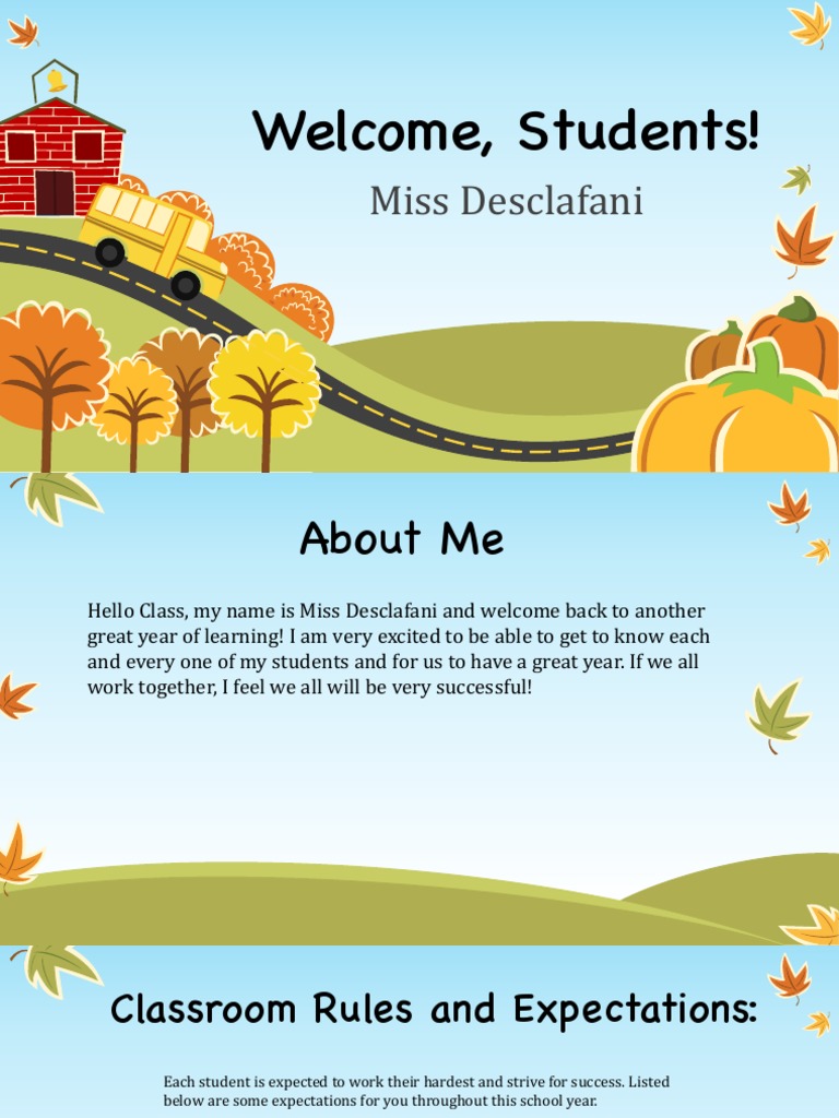 Welcome Back Presentation | PDF