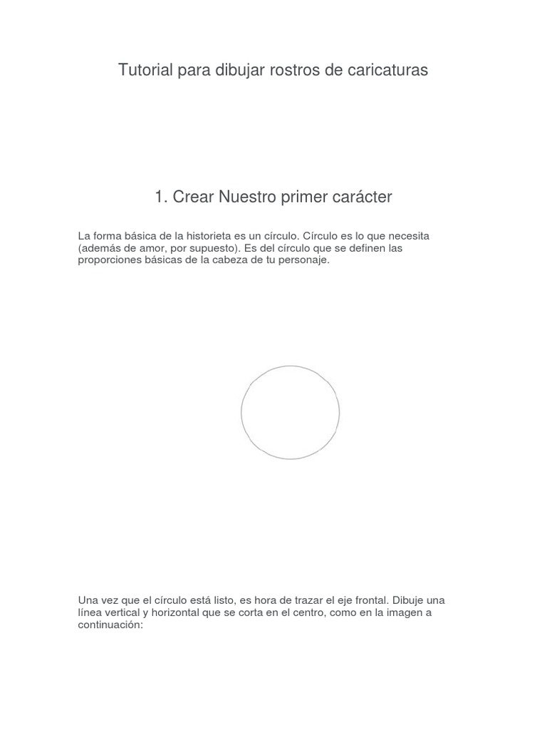Tutorial Para Dibujar Rostros De Caricaturas Pdf Dibujo Expresión
