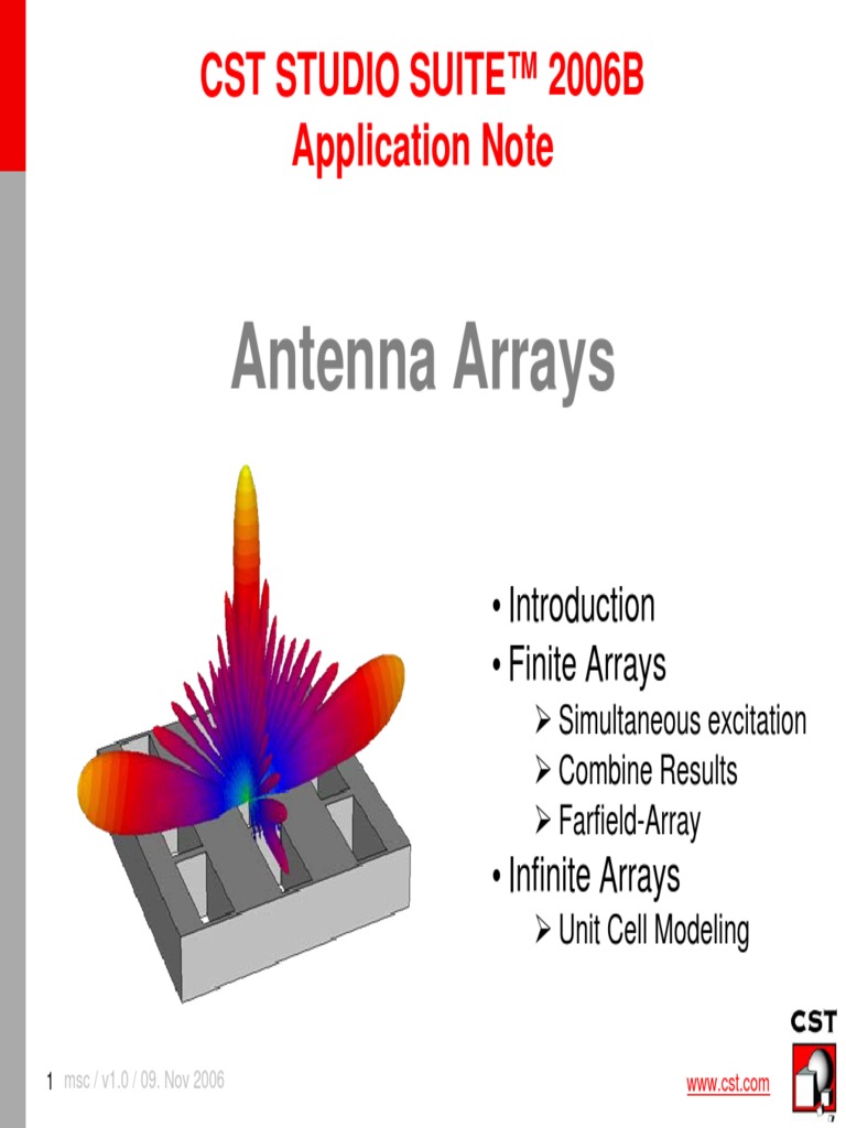 Cst Antennaarray | Antenna (Radio) | Matrix (Mathematics)