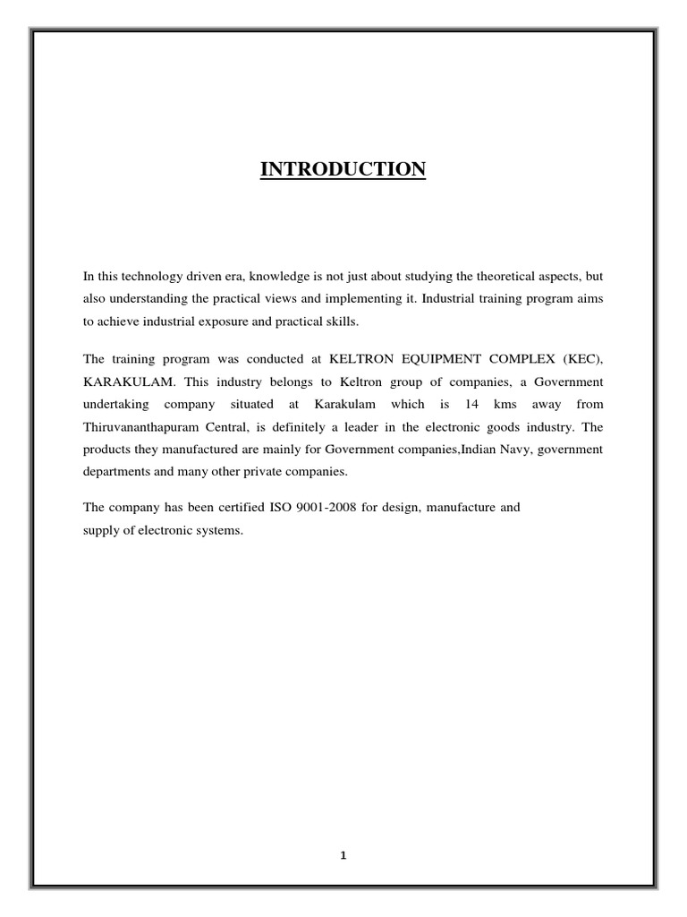 Keltron Equipment Complex (Kec), Karakulam. | PDF | Electric Power ...