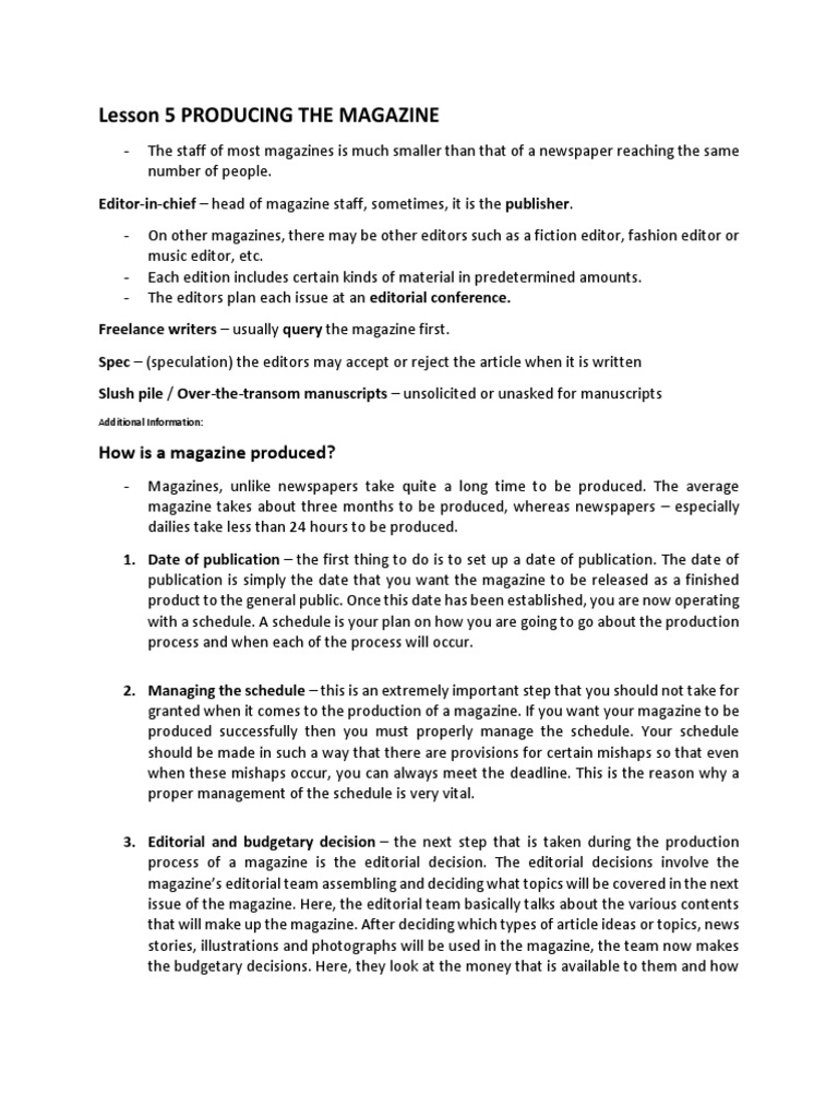 Magazine Production | PDF | Copy Editing | Proofreading