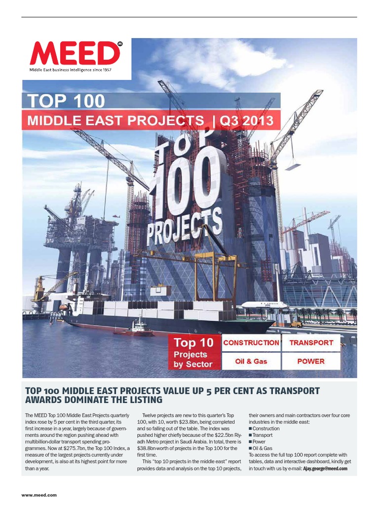 MEED Top 10 Projects in The Middle East Q3 2013 | PDF | United Arab ...