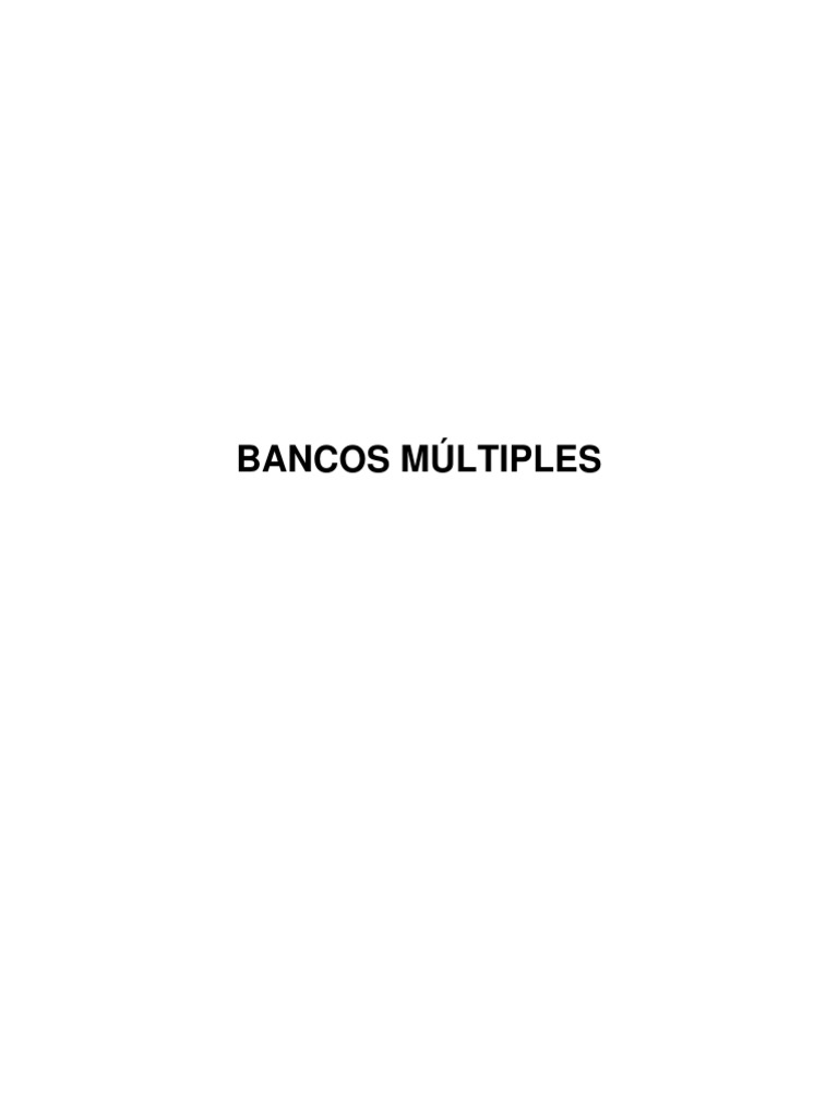 Evolución de Bancos Múltiples en Bolivia | PDF | Sistema financiero ...