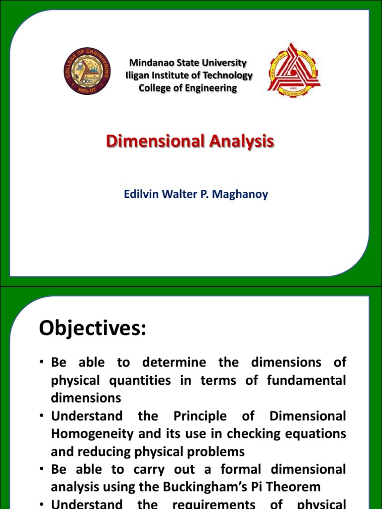 Dimensional Analysis | PDF | Physical Sciences | Applied And ...
