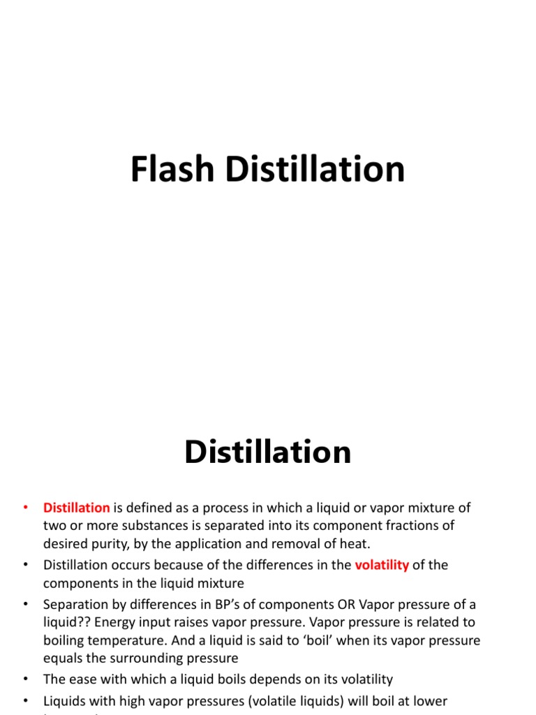 Flash Distillation | PDF | Distillation | Nature